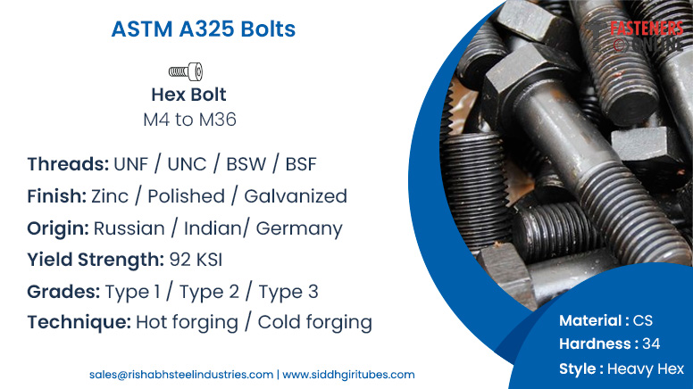 ASTM A325 Bolts | SA 325 Type 1 Bolt and Nuts Sizes