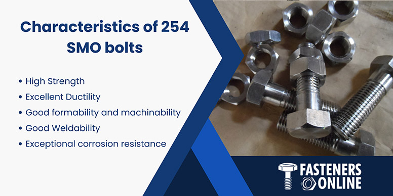 SMO 254 Fasteners, astm b479 bolts, UNS S31254 hex nuts supplier