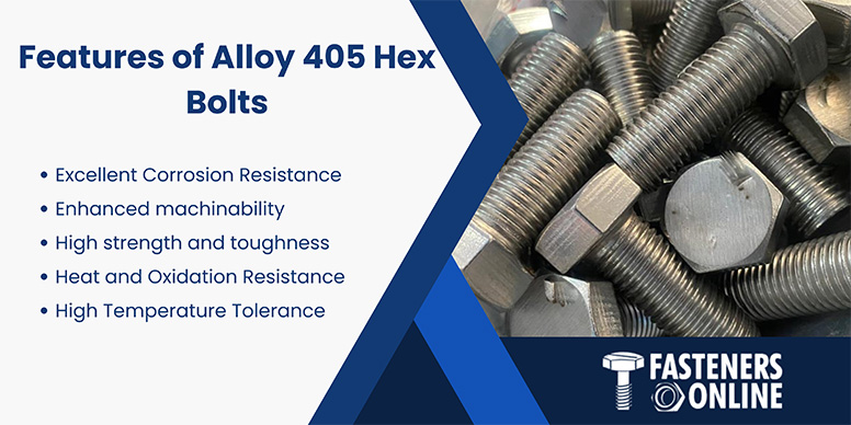 monel 405 hex bolts, Alloy R405 UNS N04405 fasteners supplier