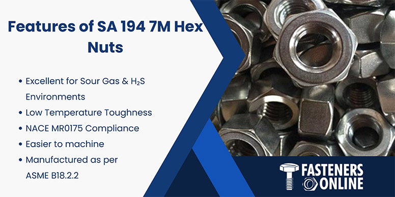 ASTM A194 Gr 7M : SA194 Grade 7M Nuts, Gr. 7M Heavy Hex Nuts