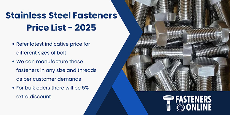 Stainless Steel Fasteners Price List - Updated 2025